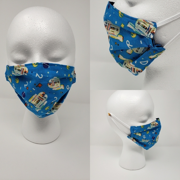 Star Wars | Accessories | New R2d2 Star Wars Print Handmade Face Mask ...